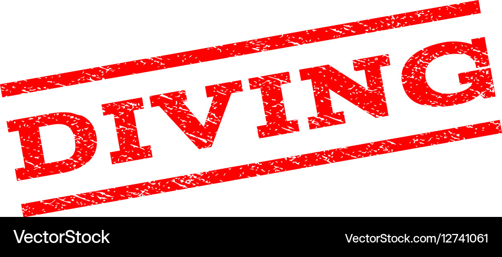 Diving watermark stamp Royalty Free Vector Image