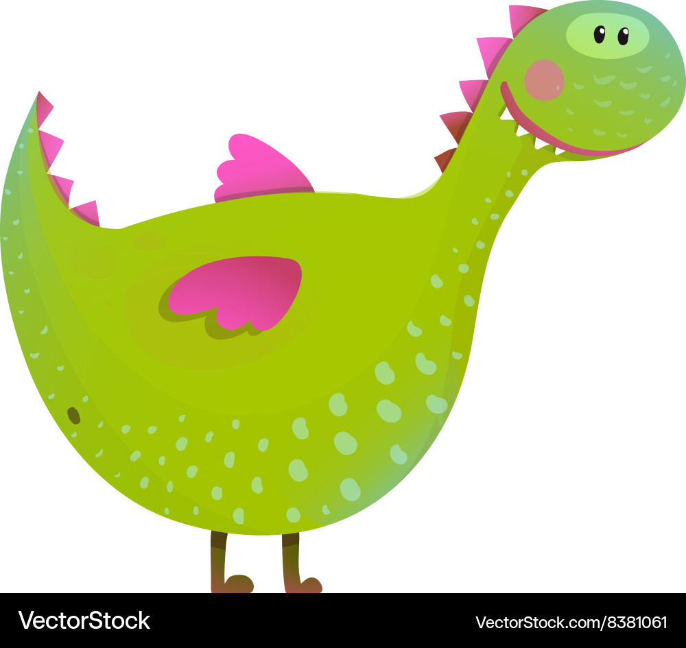 Dragon childish fun cute cartoon Royalty Free Vector Image