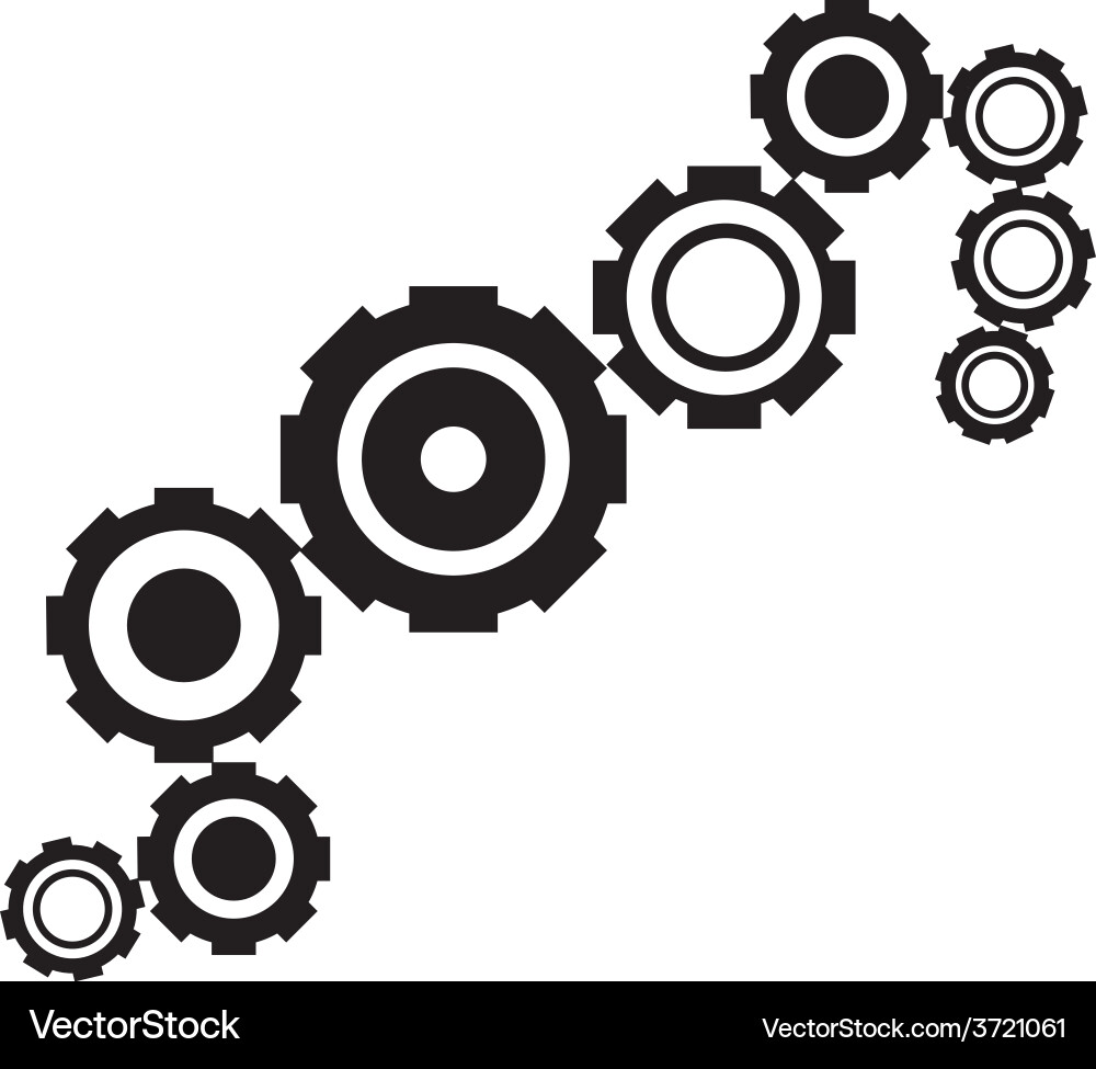 Interlocking Gears Royalty Free Vector Image - VectorStock