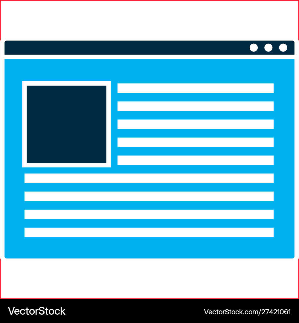 Isolated social media webpage icon design Vector Image