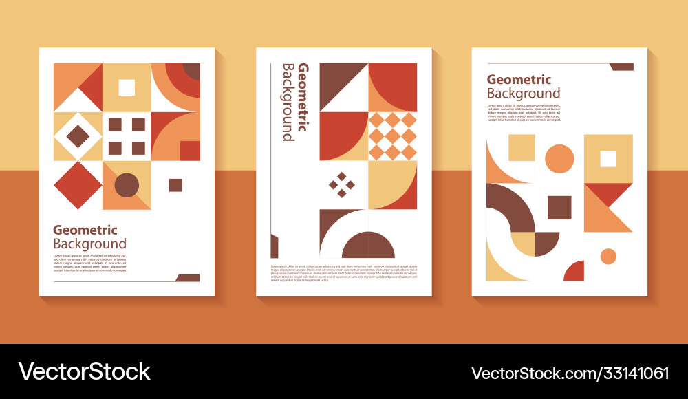Modern geometric poster background design Vector Image