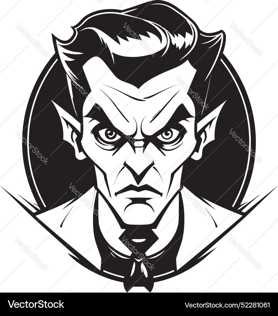 Nightshade vampire emblem eerie logo Royalty Free Vector