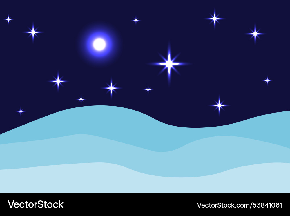 Winter sky Royalty Free Vector Image - VectorStock