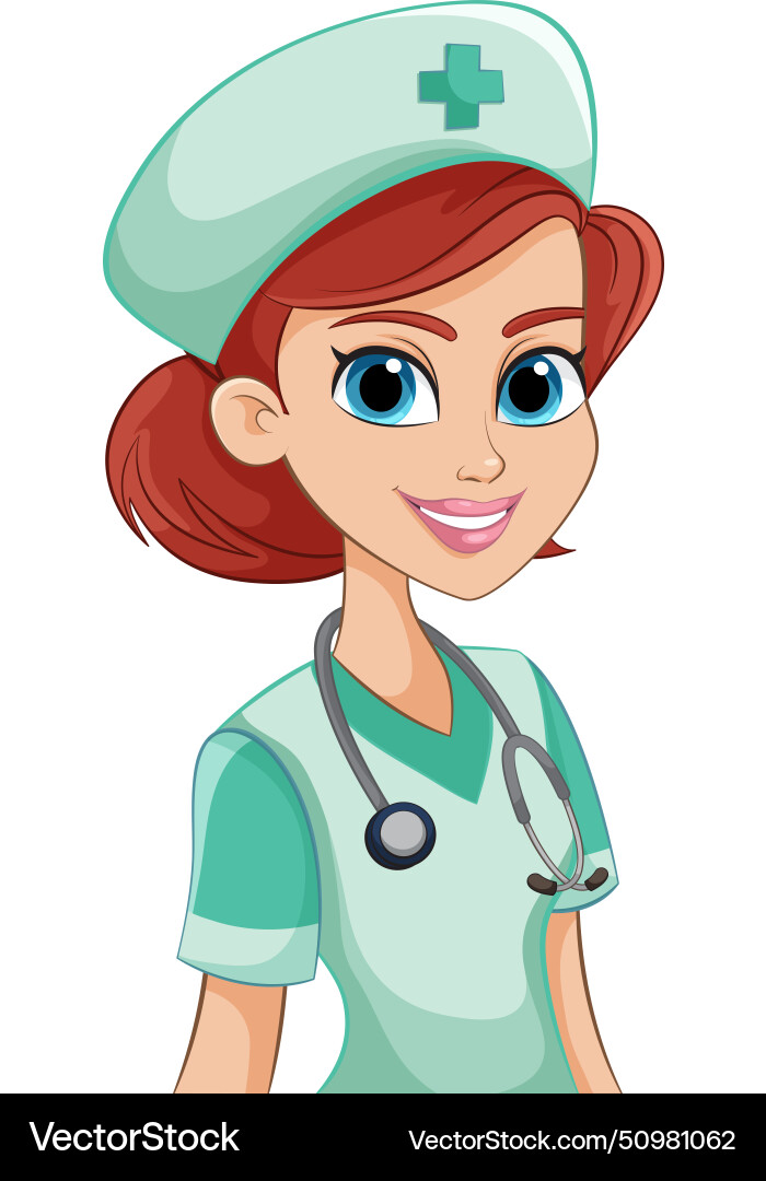 A smiling female nurse Royalty Free Vector Image