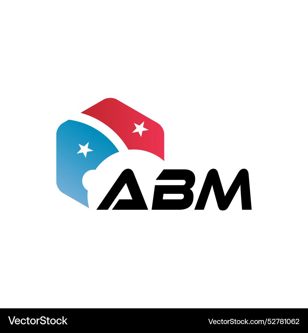 Abm letter logo design on white background Vector Image