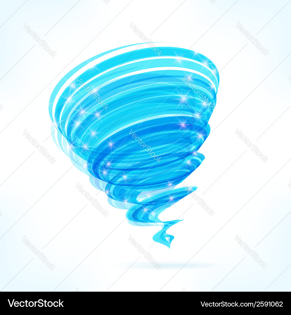 Blue tornado Royalty Free Vector Image - VectorStock