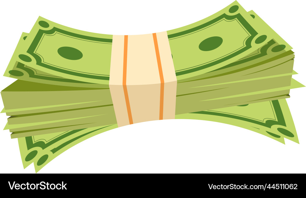 Cartoon Money Pile Royalty Free Vector Image - VectorStock