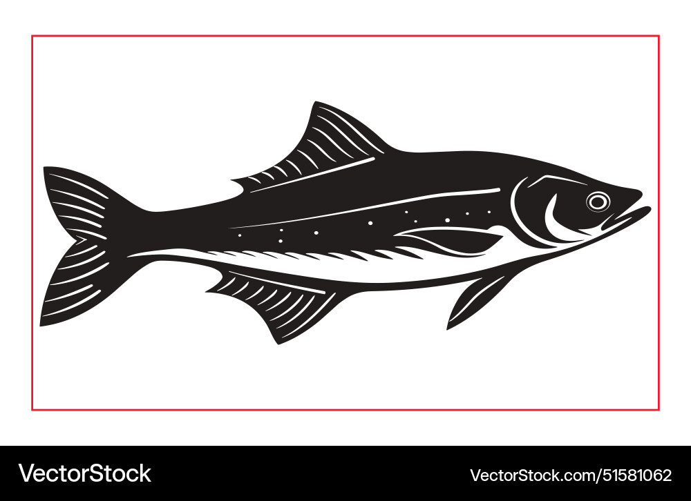 Herring fish silhouette Royalty Free Vector Image