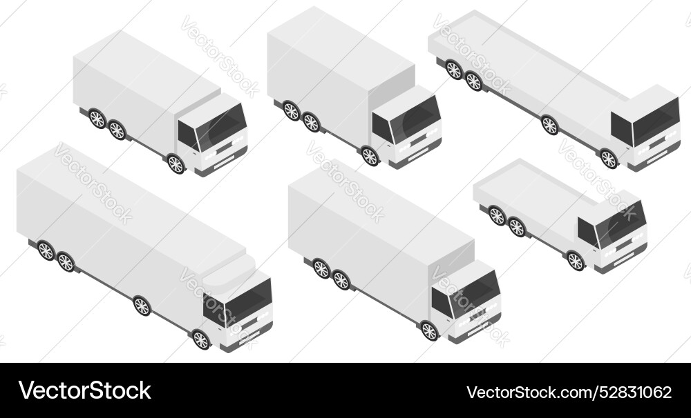 Isometric cargo truck transportation delivery Vector Image