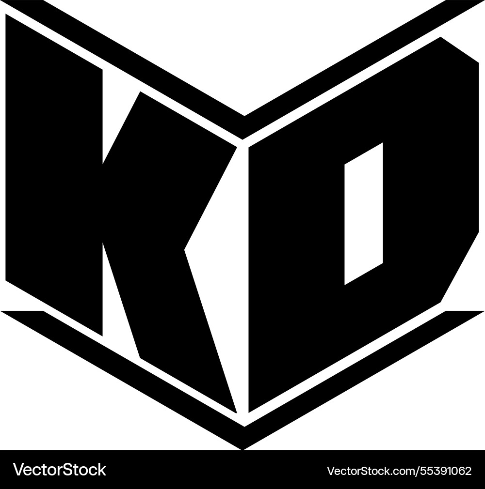 Kd monogram logo with a modern and minimalist Vector Image