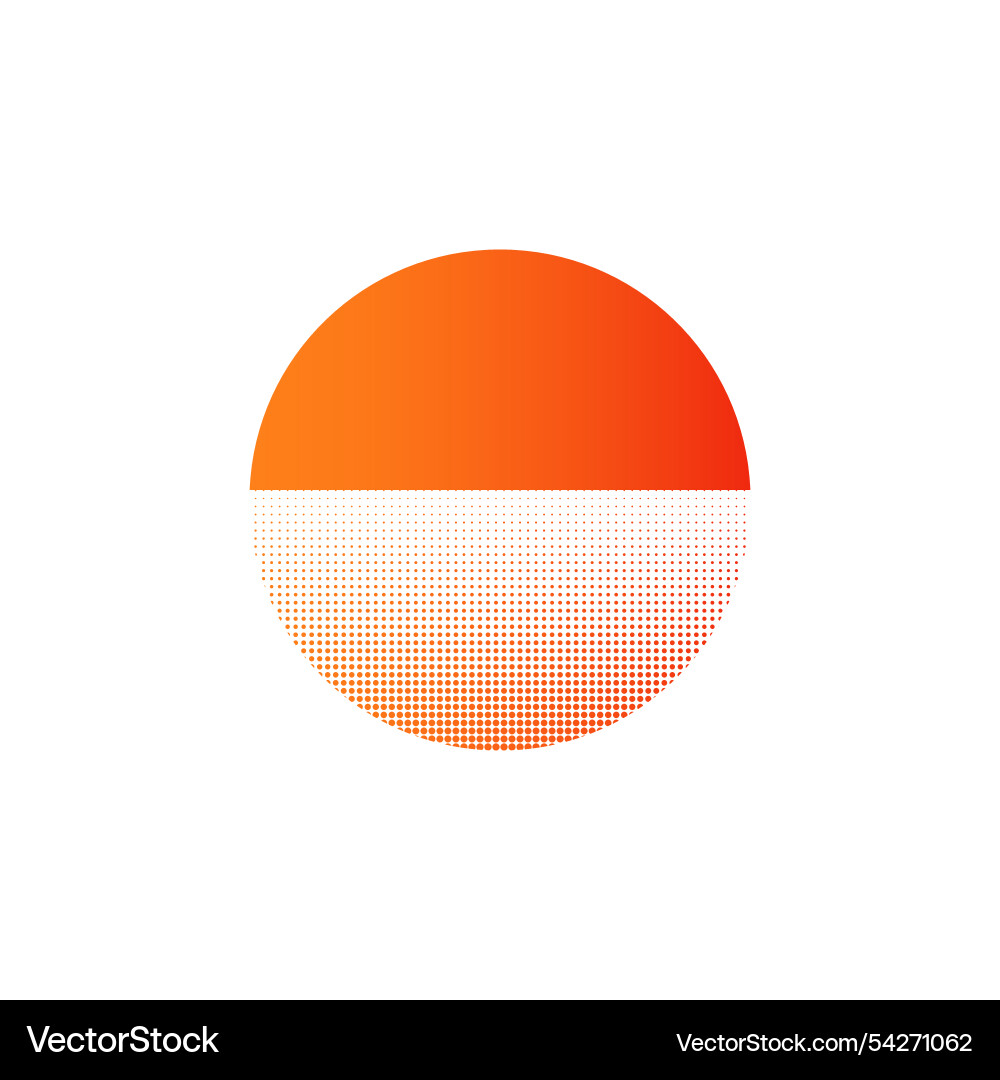 Orange retro sun sunset logo Royalty Free Vector Image