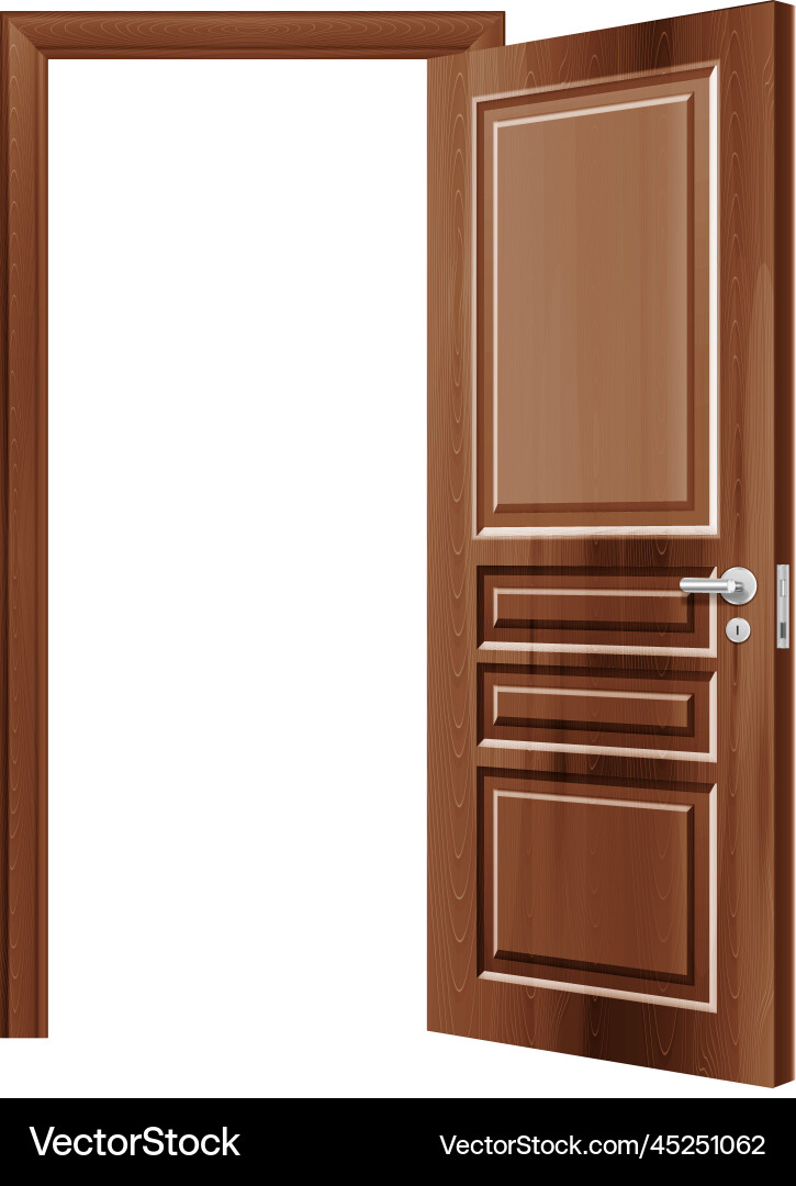 Realistic door Royalty Free Vector Image - VectorStock