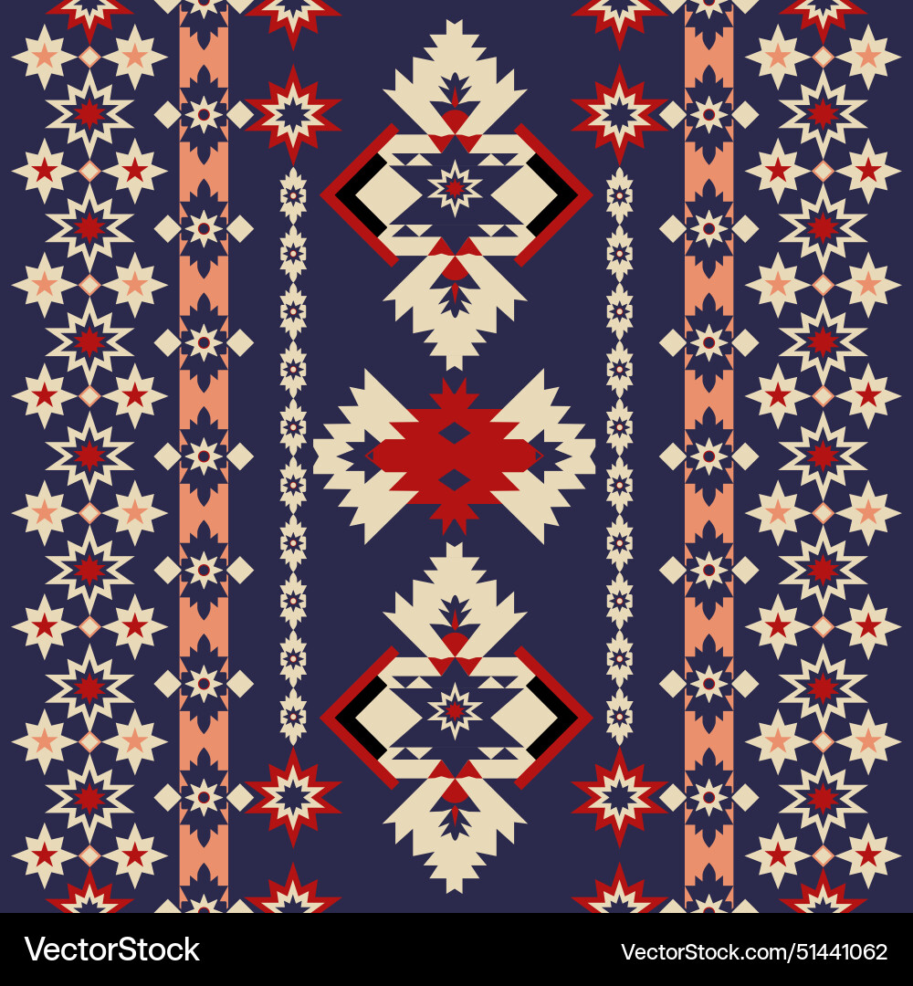 Seamless knitted pattern native turkish tribal Vector Image