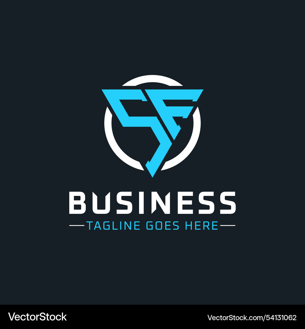 Sf monogram modern initials letter logo design Vector Image