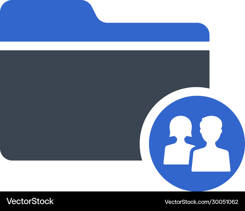Social folder icon Royalty Free Vector Image - VectorStock
