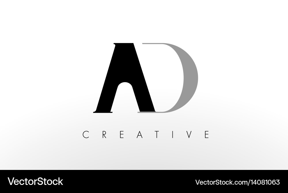 AD Letter Logo - Modern & Creative Royalty Free Vector