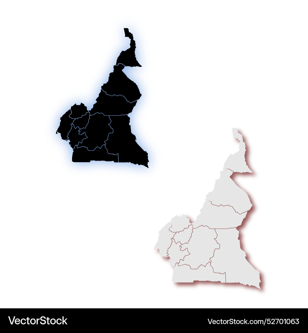 Cameroon country map Royalty Free Vector Image