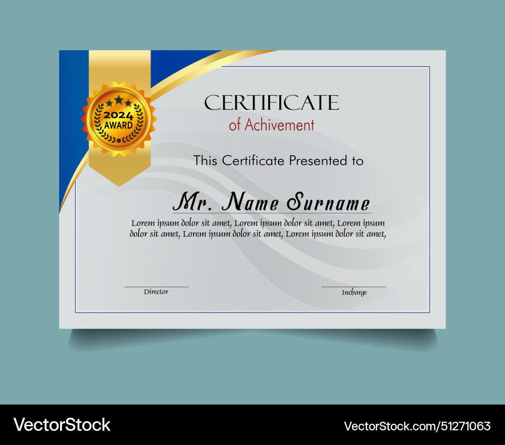 Certificate design Royalty Free Vector Image - VectorStock