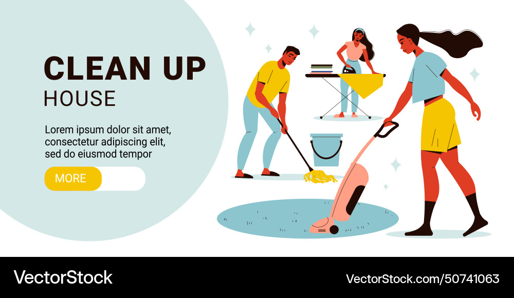 Clean up banner Royalty Free Vector Image - VectorStock