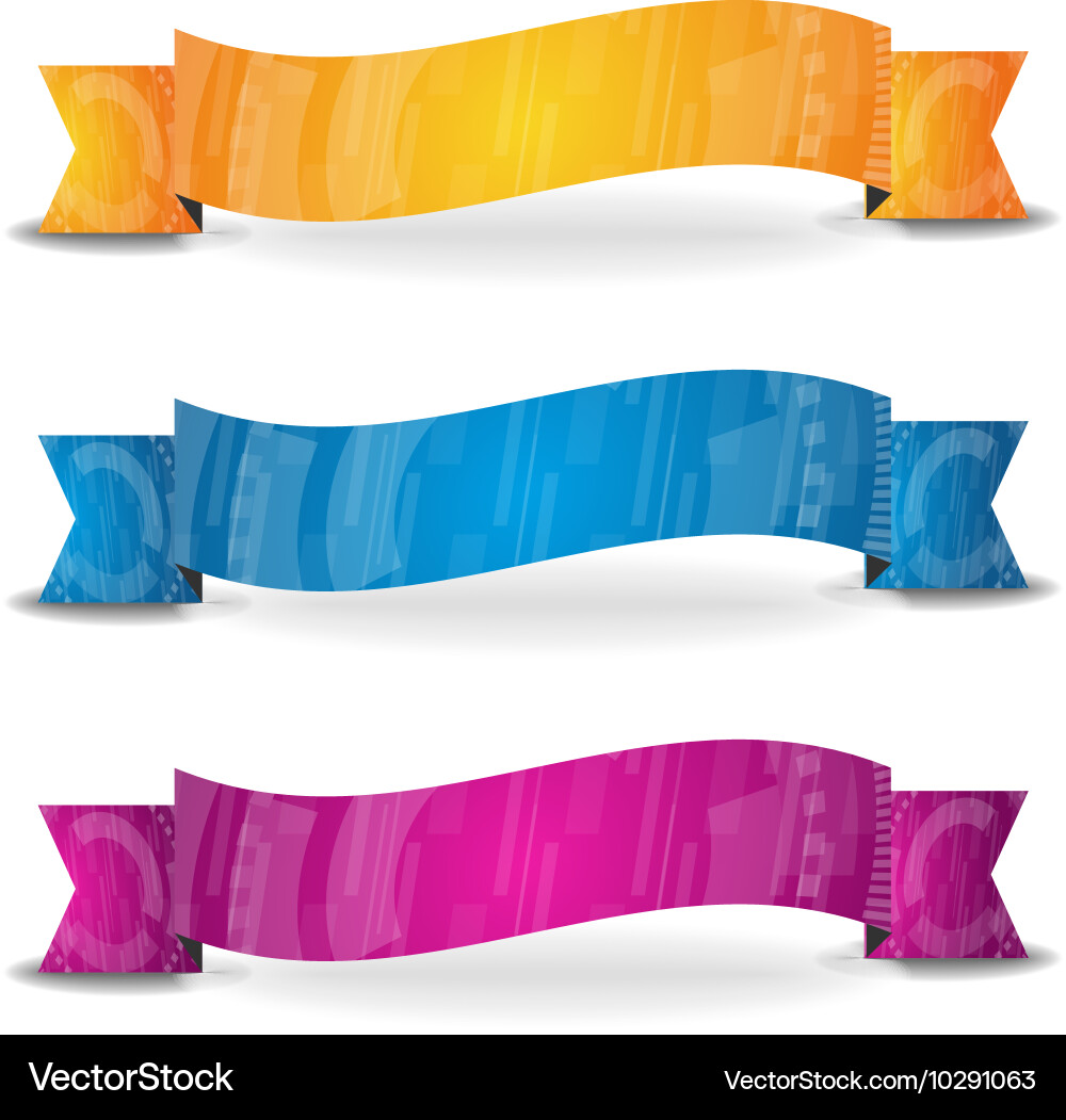 Color ribbon set Royalty Free Vector Image - VectorStock