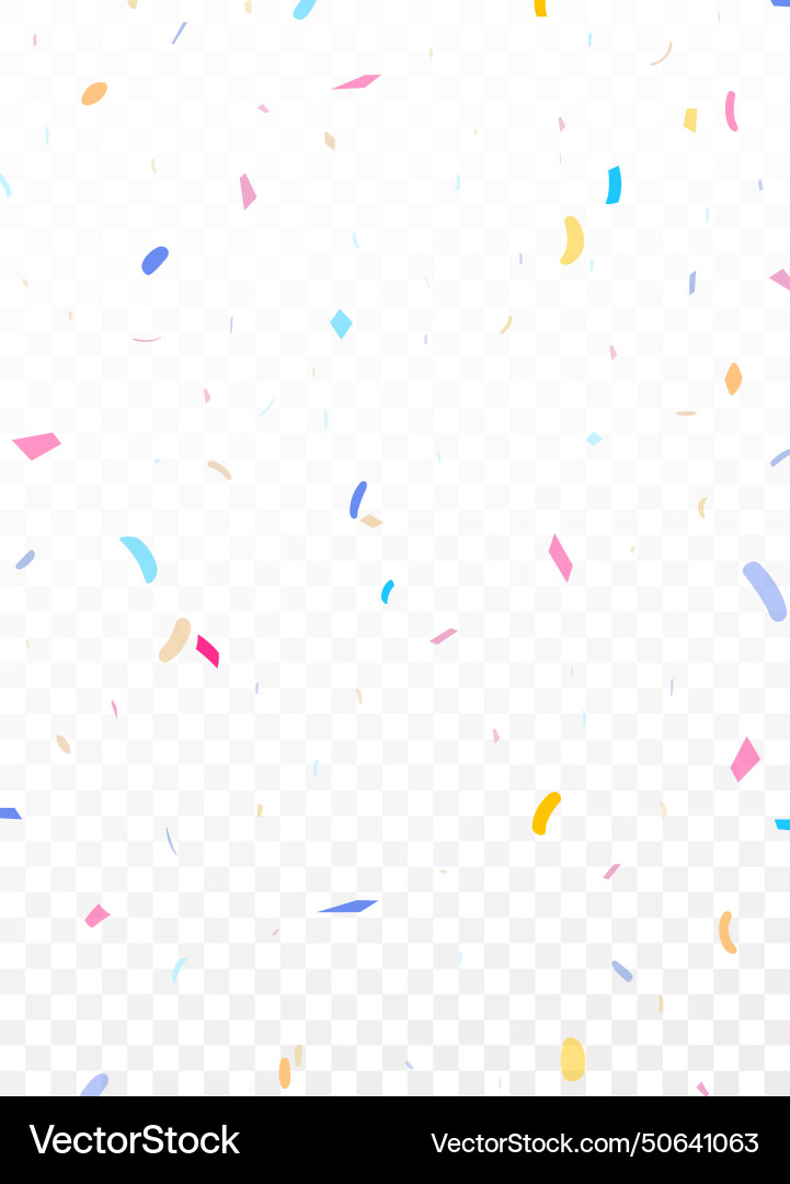 Colorful confetti isolated on transparent Vector Image