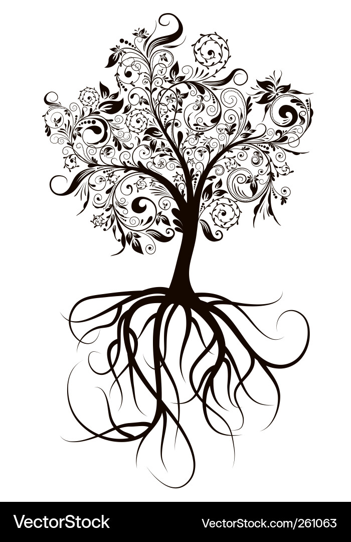 Decorative tree Royalty Free Vector Image - VectorStock
