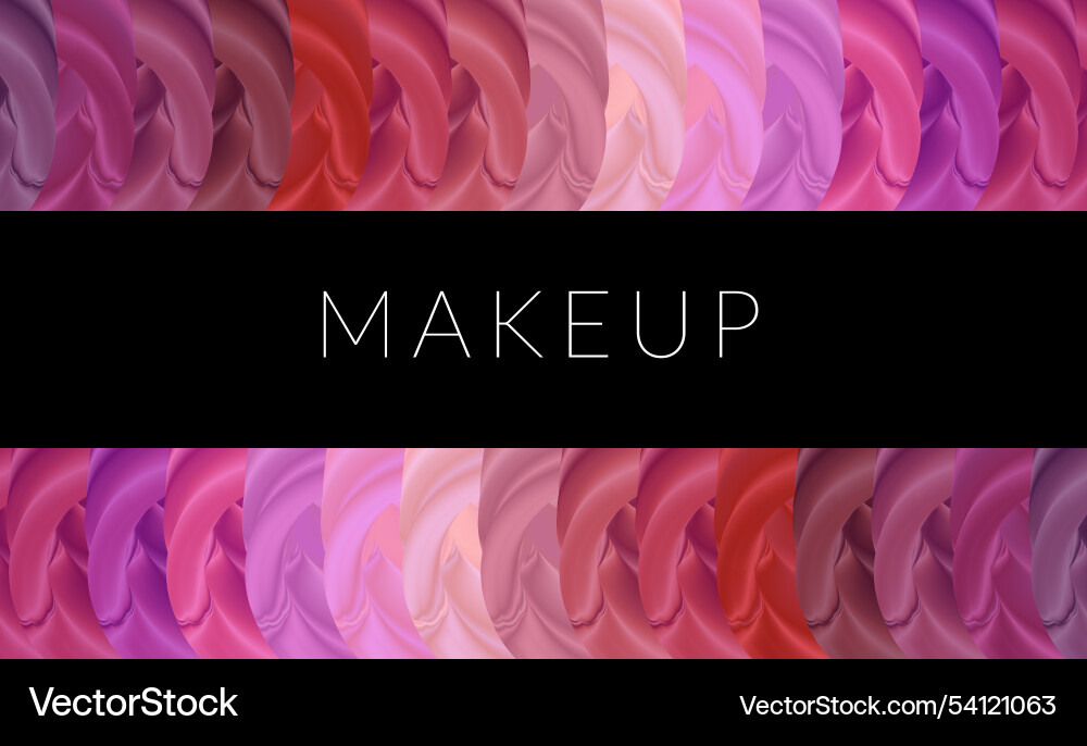 Elegant makeup banner with bright colors Vector Image
