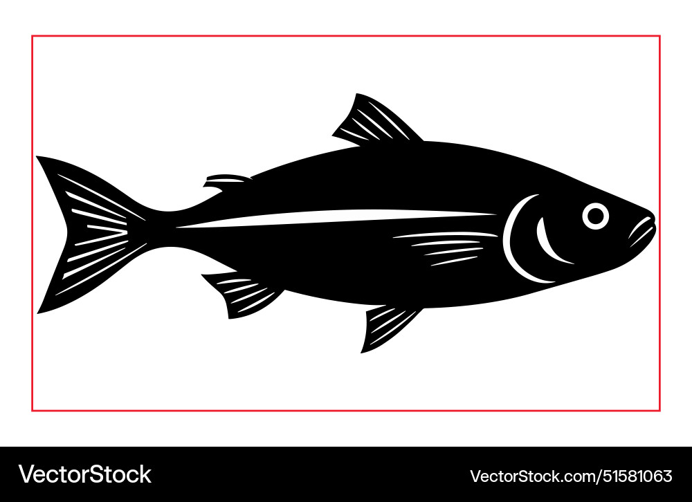 Herring fish silhouette Royalty Free Vector Image