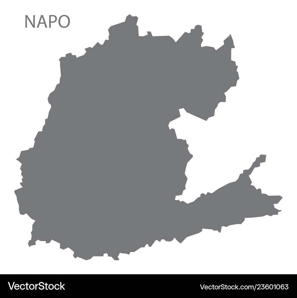Napo ecuador map grey Royalty Free Vector Image