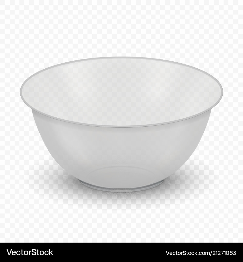 Realistic bowl isolated Royalty Free Vector Image