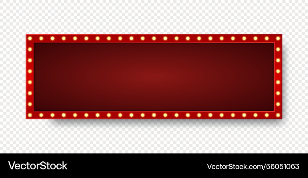 Retro Light Box Banner Royalty Free Vector Image