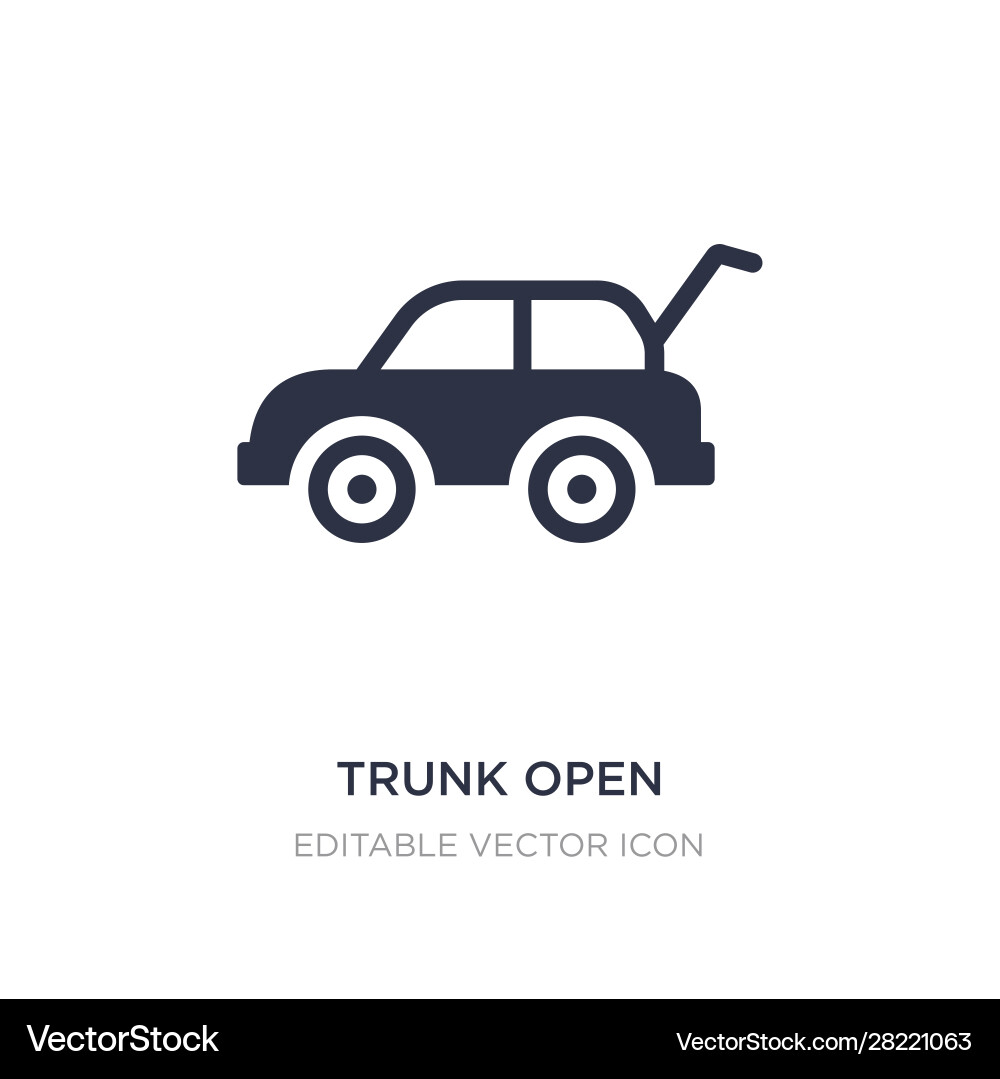 Trunk open icon on white background simple Vector Image