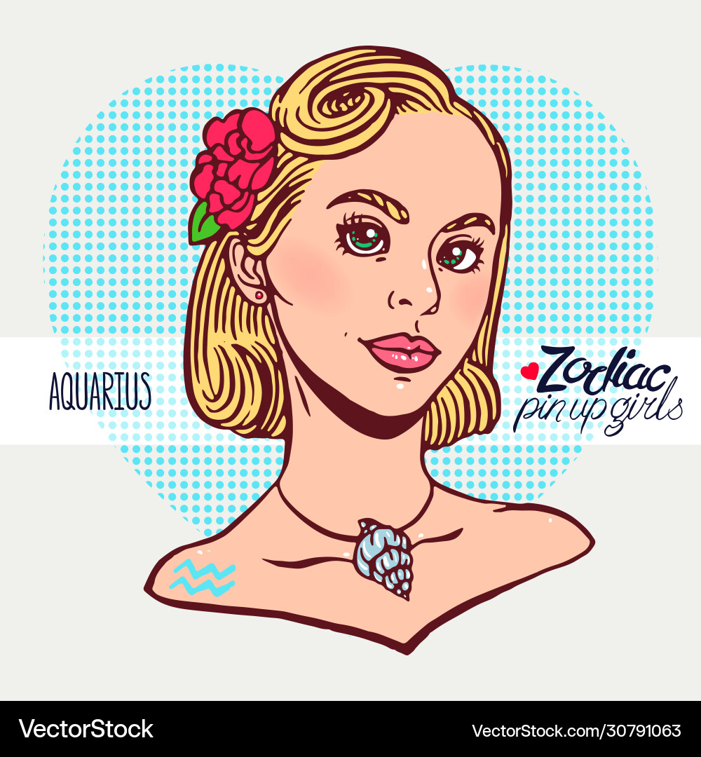 Zodiac signs - aquarius Royalty Free Vector Image