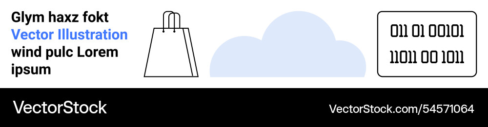 Abstract Conceptual Elements Cloud Computing Vector Image