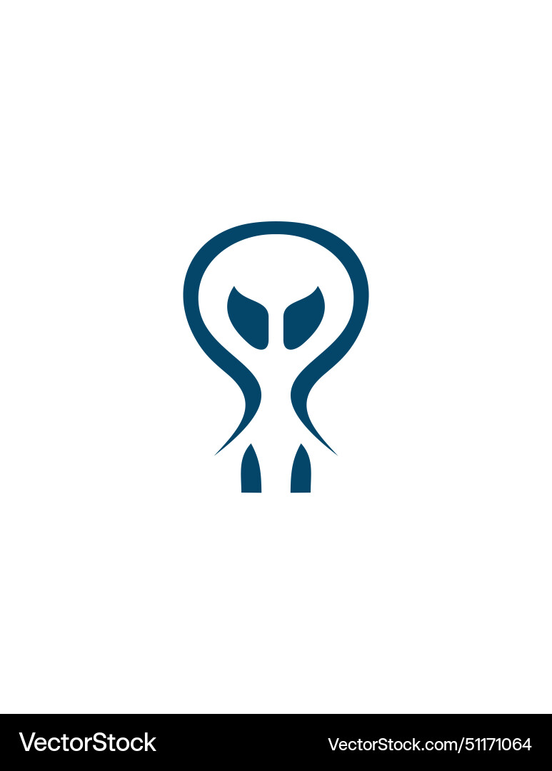 Alien head logo Royalty Free Vector Image - VectorStock
