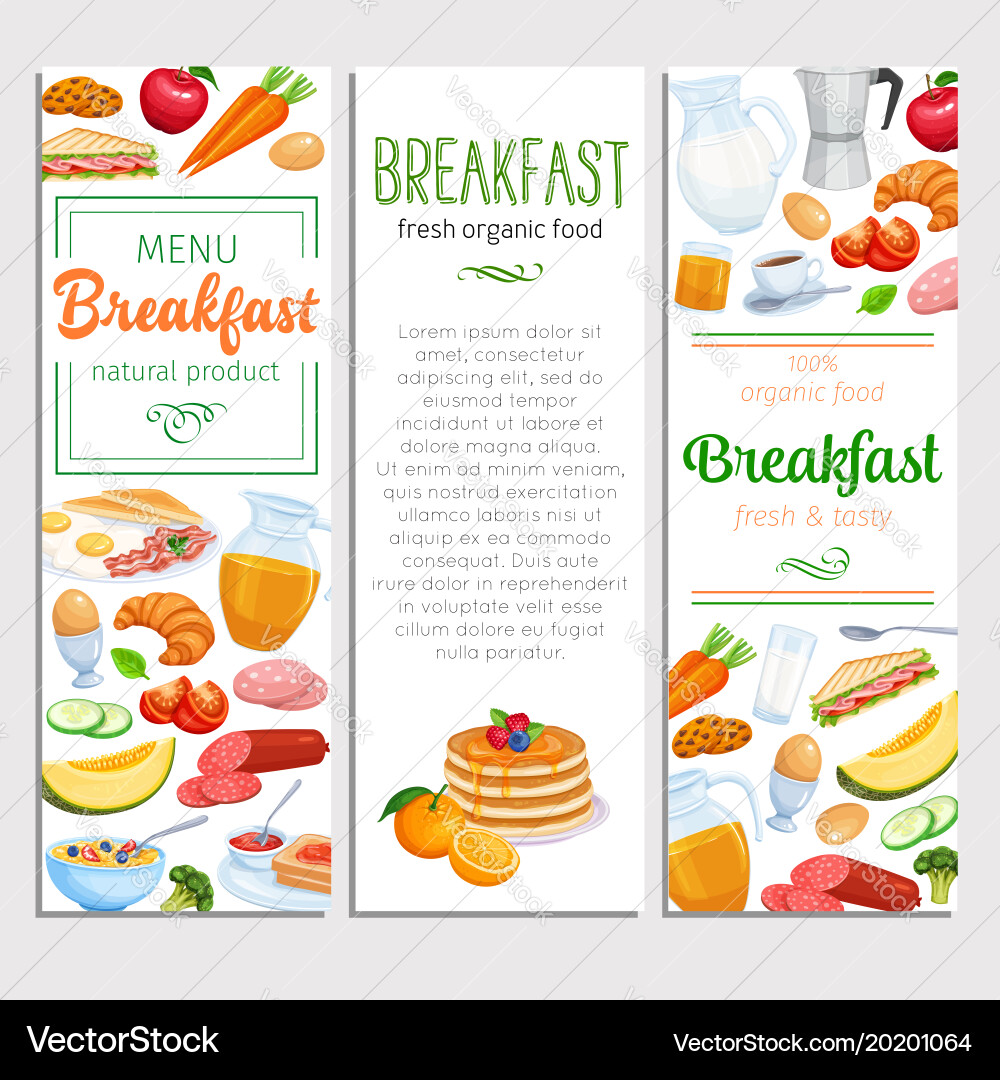 Breakfast design Royalty Free Vector Image - VectorStock