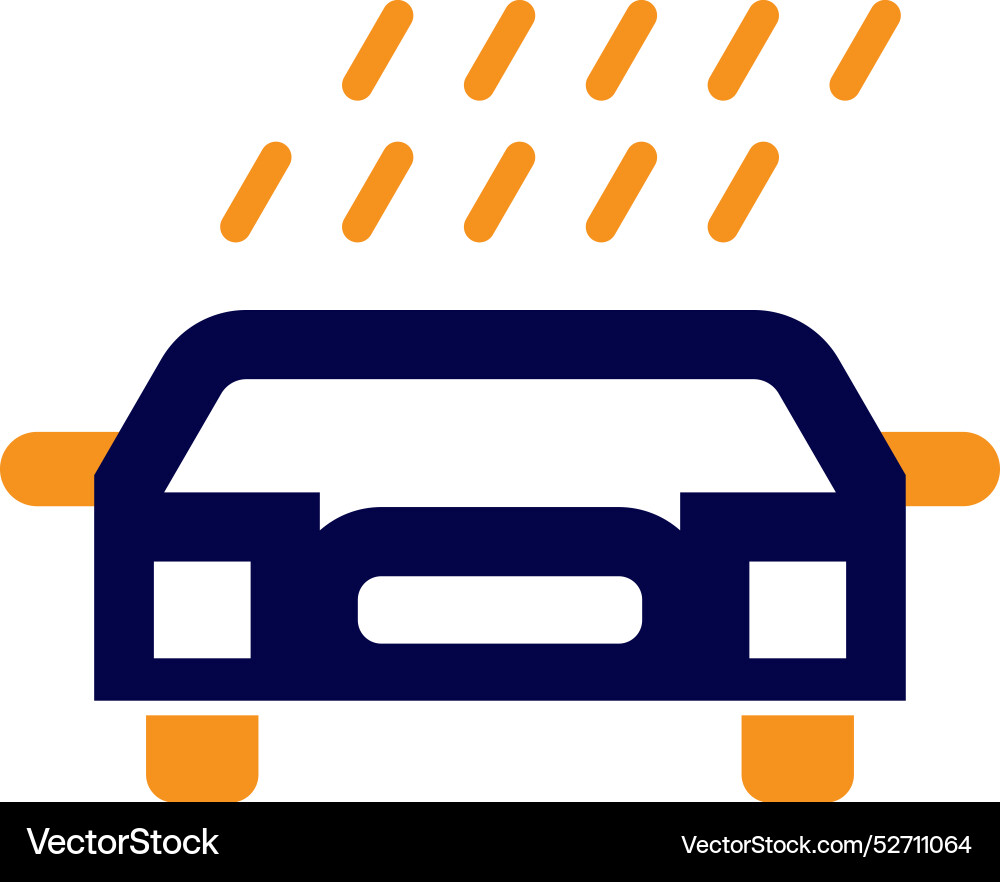 Car flood disaster icon cloud rain car flood Vector Image