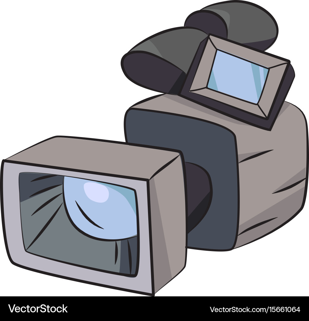 Cartoon image of video camera symbol Royalty Free Vector