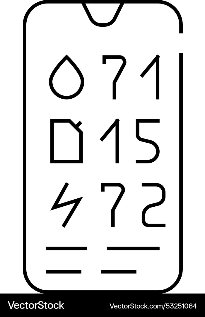 Charge level control water and fuel on mobile Vector Image