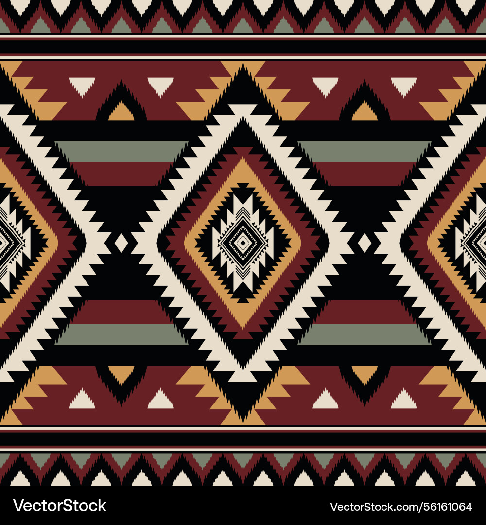 Colorful aztec southwest pattern Royalty Free Vector Image