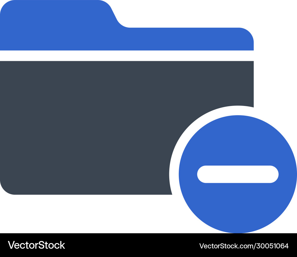 Delete folder icon Royalty Free Vector Image - VectorStock