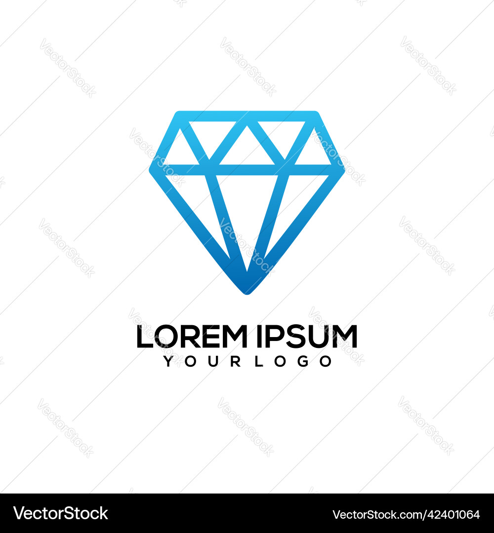 Diamond logo simple Royalty Free Vector Image - VectorStock