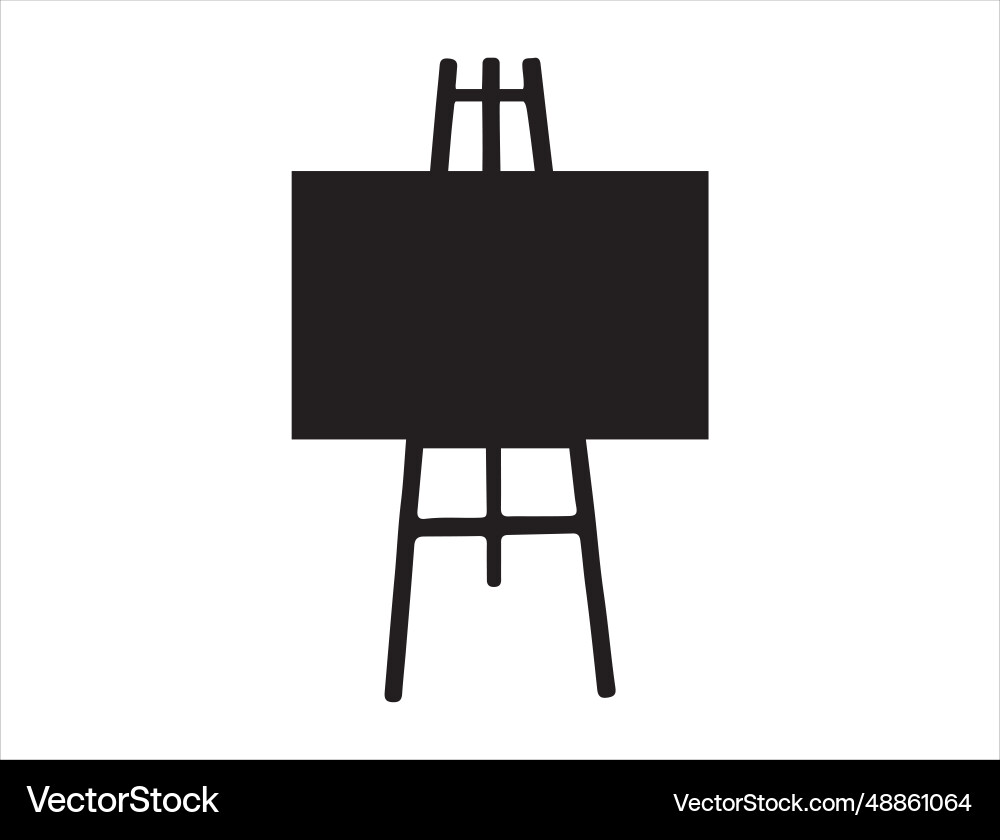 Easel silhouette art Royalty Free Vector Image