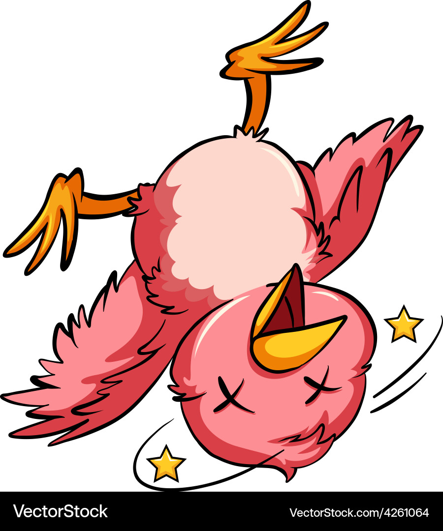 Falling Bird Royalty Free Vector Image Vectorstock