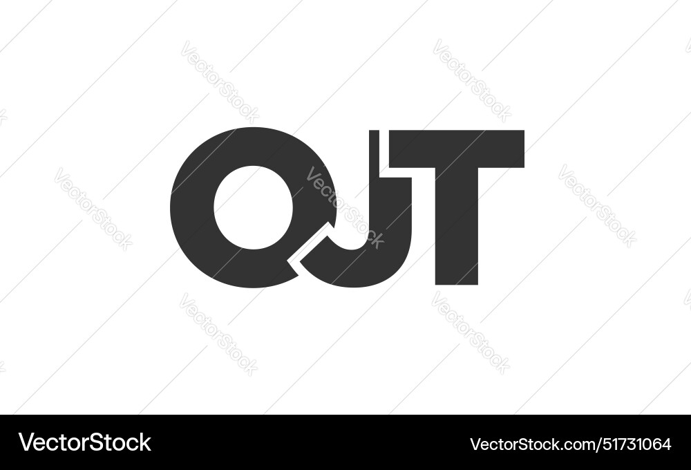 Ojt logo design template with strong and modern Vector Image
