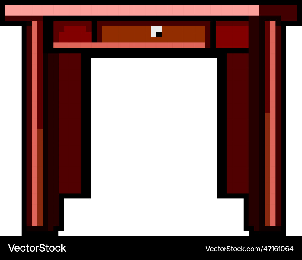 Old wood table game pixel art Royalty Free Vector Image