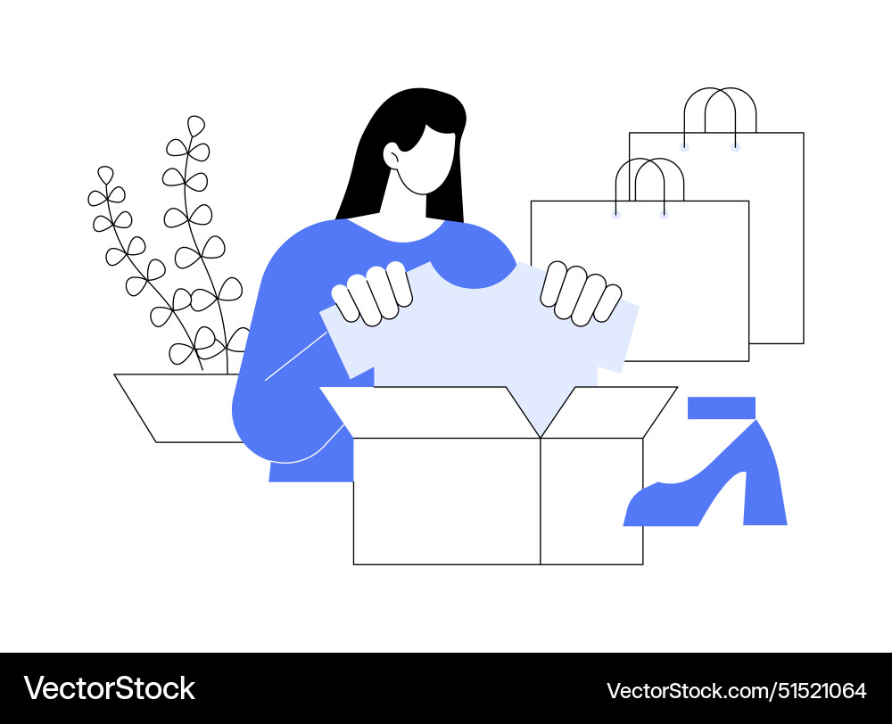 Order arrived isolated cartoon Royalty Free Vector Image