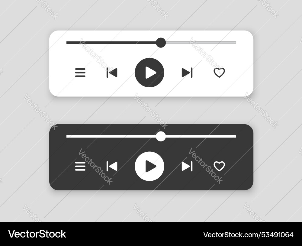 Play button icon in flat style music player Vector Image