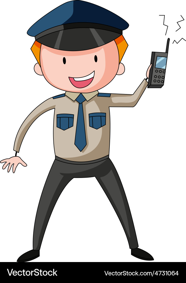 Security guard Royalty Free Vector Image - VectorStock