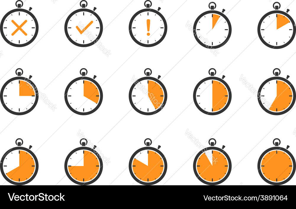 Time icon set Royalty Free Vector Image - VectorStock